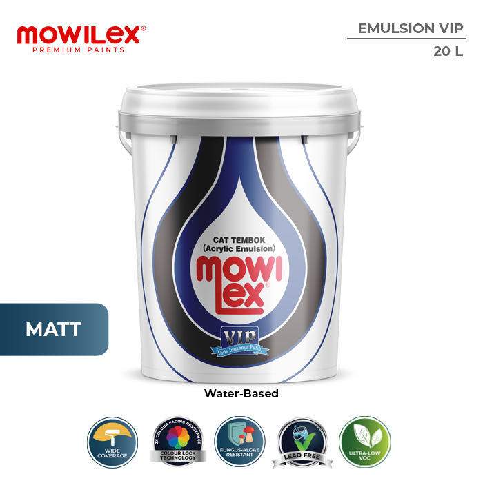Mowilex Emulsion VIP Interior Paint | Cat Tembok Putih - MOWILEX